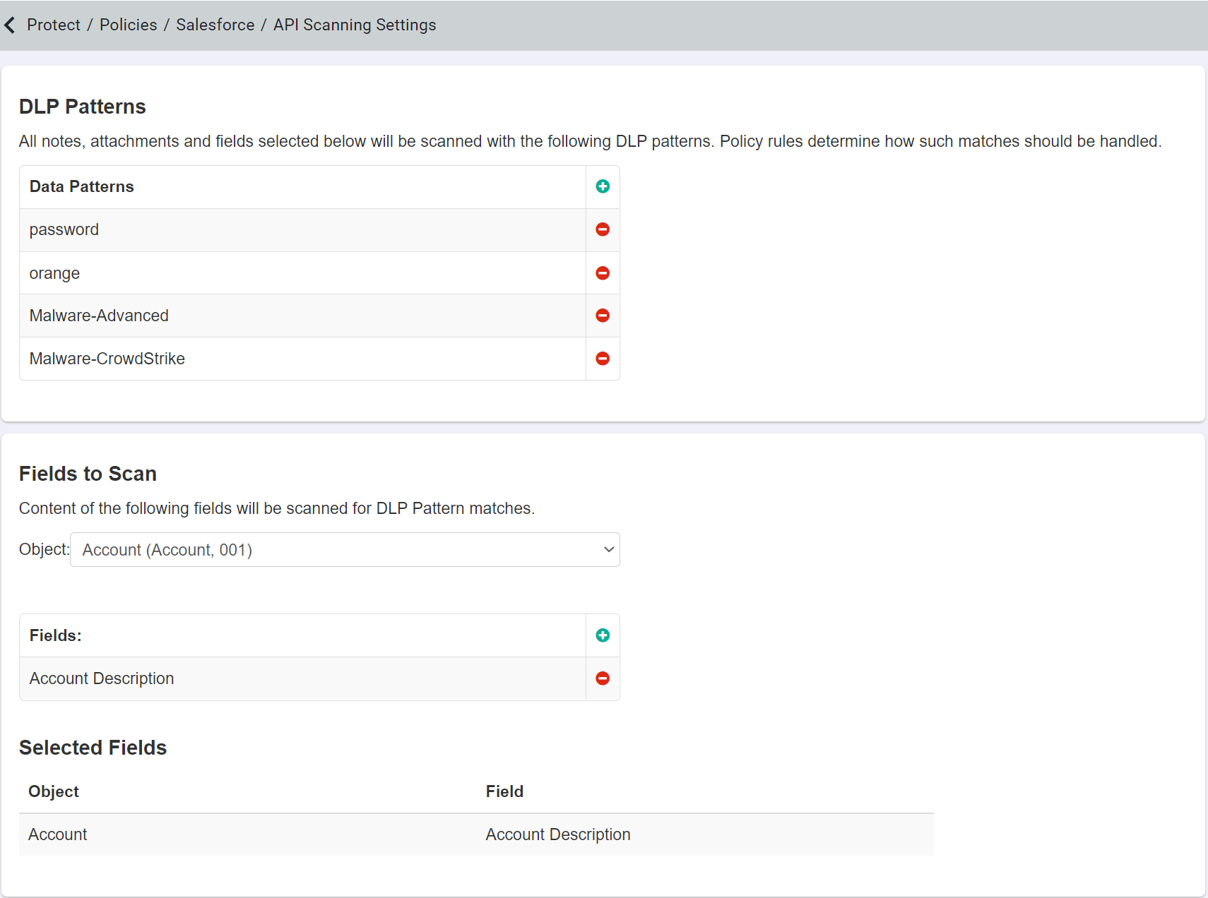 Configuring API scanning in Forcepoint Data Security Cloud | SSE